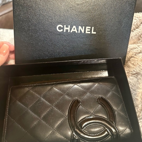 CHANEL | Bags | Chanel Coco Matelasse Cambon Black Lambskin Wallet ...
